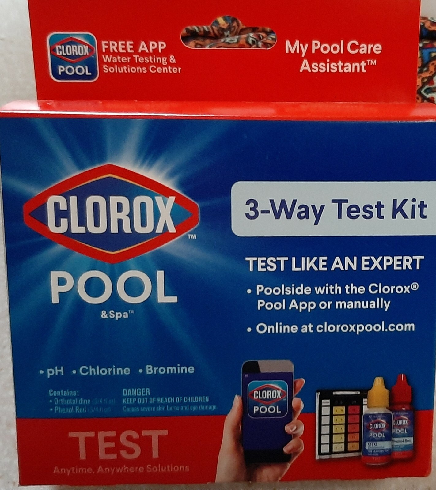 NEW in BOX Clorox Pool and Spa 3 Way Test Kit Water Test for pH ...