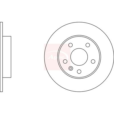 2x Brake Discs Solid For Opel Astra H 2.0 Turbo Apec Red Rear 569109 ...