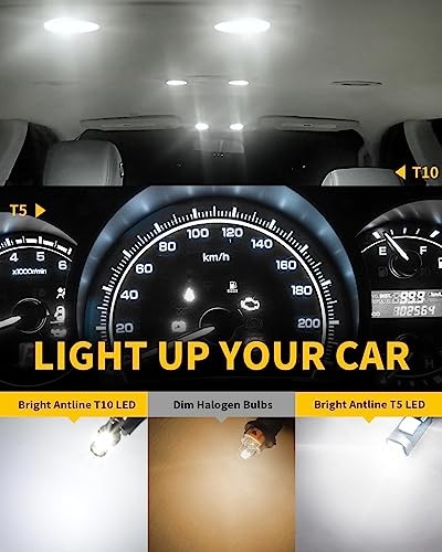 T5 37 74 73 2723 2721 194 T10 168 2825 W5W LED Bulb Super Bright PC74 ...