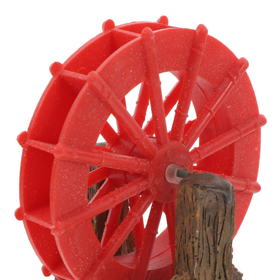 Fish Tank Landscaping Decor Miniature Waterwheel Aquarium Feature Scene ...