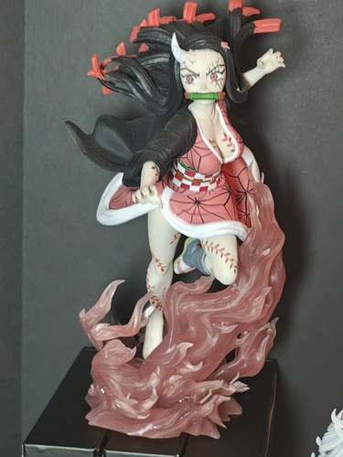 Nezuko on Fire Anime Figure Statue Collection Demon Slayer Gift Large 9 ...