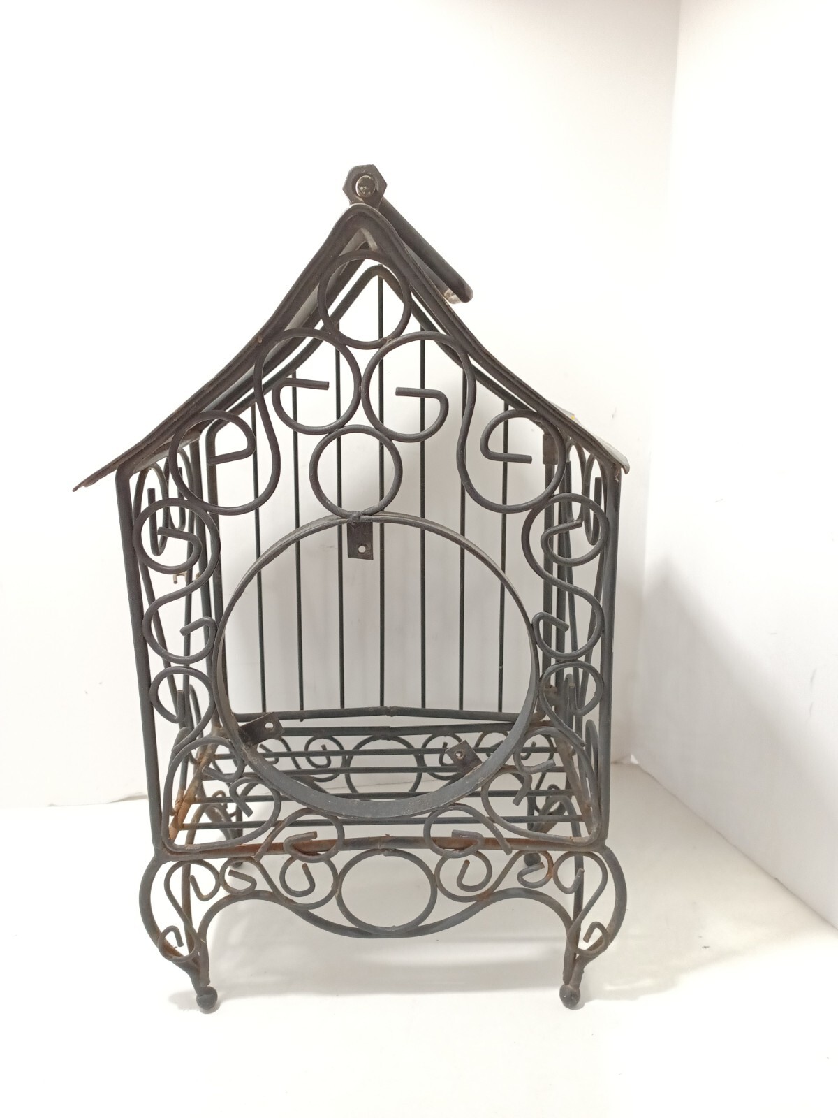 Birdcage Shaped Frame Assembly Clock Housing Wrought Iron Home Decor | eBay
