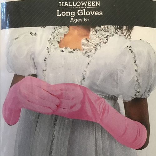 Long Gloves Youth Children Kids Little Girls Light Pink Halloween Opera ...