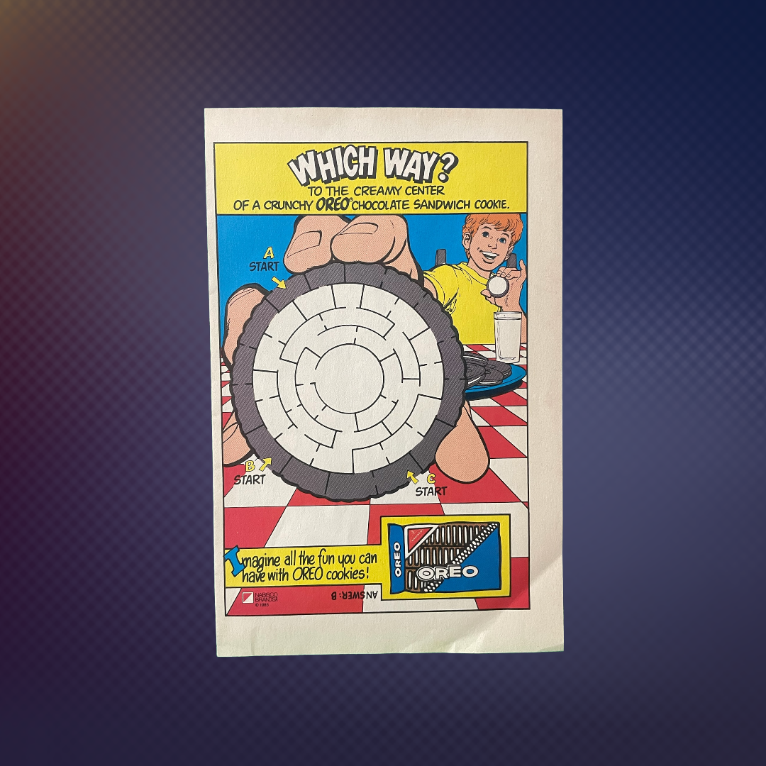 Oreo Cookies Maze 1985 Original Print Ad Nabisco 80's Vintage | eBay