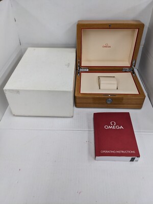 VINTAGE GENUINE OMEGA Speedmaster Seamaster Brown watch box case ...