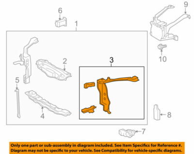 53203-50902 Toyota Support sub-assy, radiator, lh 5320350902, New ...