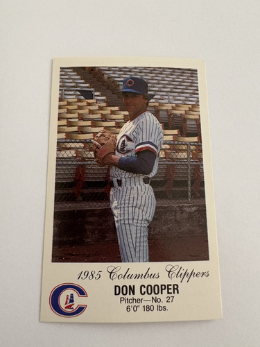 1985 Columbus Clippers Crime Prevention - Don Cooper for sale online | eBay