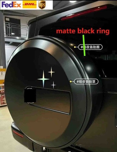 Matte Black Spare Wheel Tire Ring Cover For Mercedes Benz G Class W463 ...