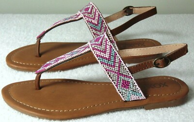 Girls XOXO Babita Tan Sandals Color:Tan-Multi-color Size: 3 | eBay