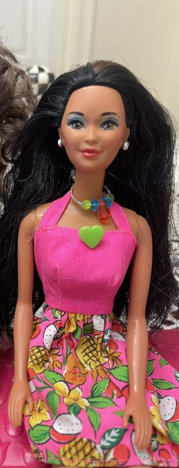 1992 Kira Glitter Beach Barbie Vintage Beautiful Mattel Doll Big Eyes ...