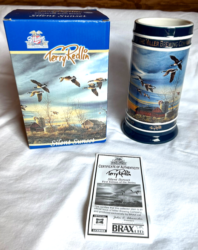 2006 Miller Brewing Co Terry Redlin Holiday Stein “Silent Sunset” NIB ...