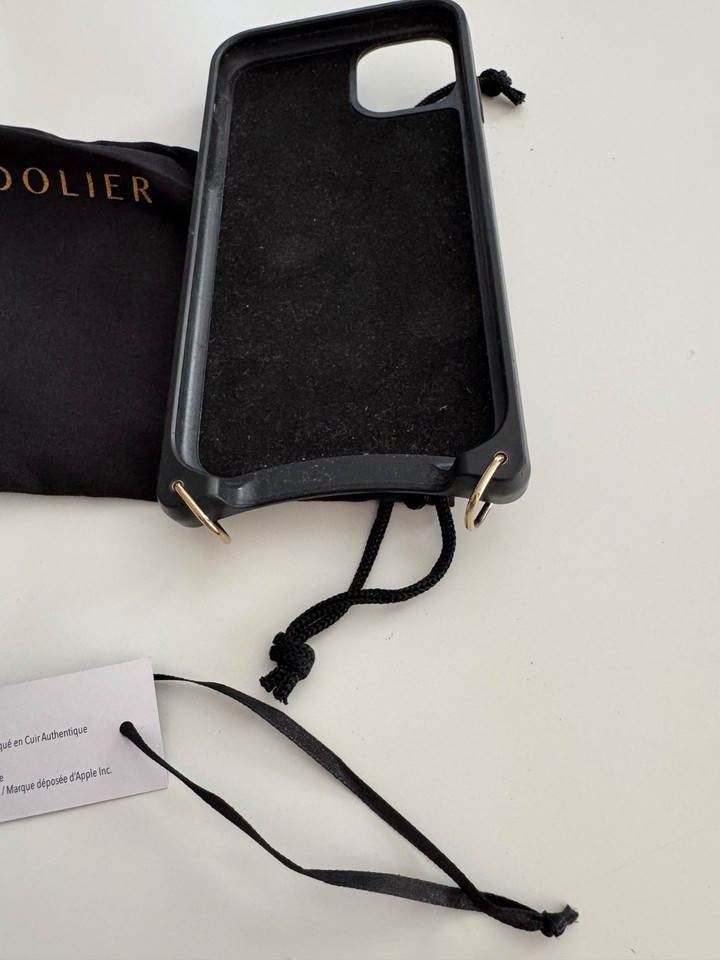 Bandolier Hailey Black and Gold Leather iPhone 11 Phone Case NO STRAP ...