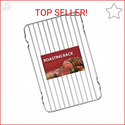 HIC Kitchen Wire Roasting Baking Broiling Rack, 12-Inches x 7.5-Inches ...