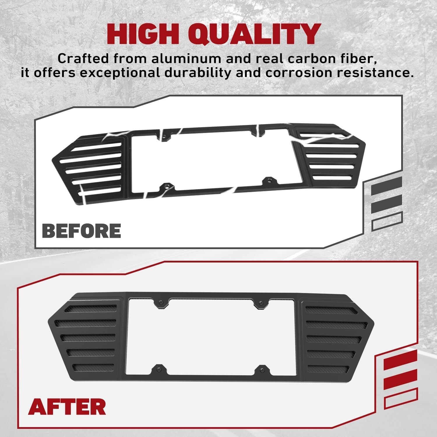 Rear License Plate Filler Frame Fit For 2020-2024 Corvette C8 Carbon ...