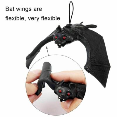 2PCS Flexible Fake Christmas Bats Rubber Prank Props Hanging Party ...