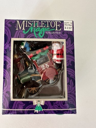 Vintage Mistletoe Magic Santa Train Christmas Ornament | eBay