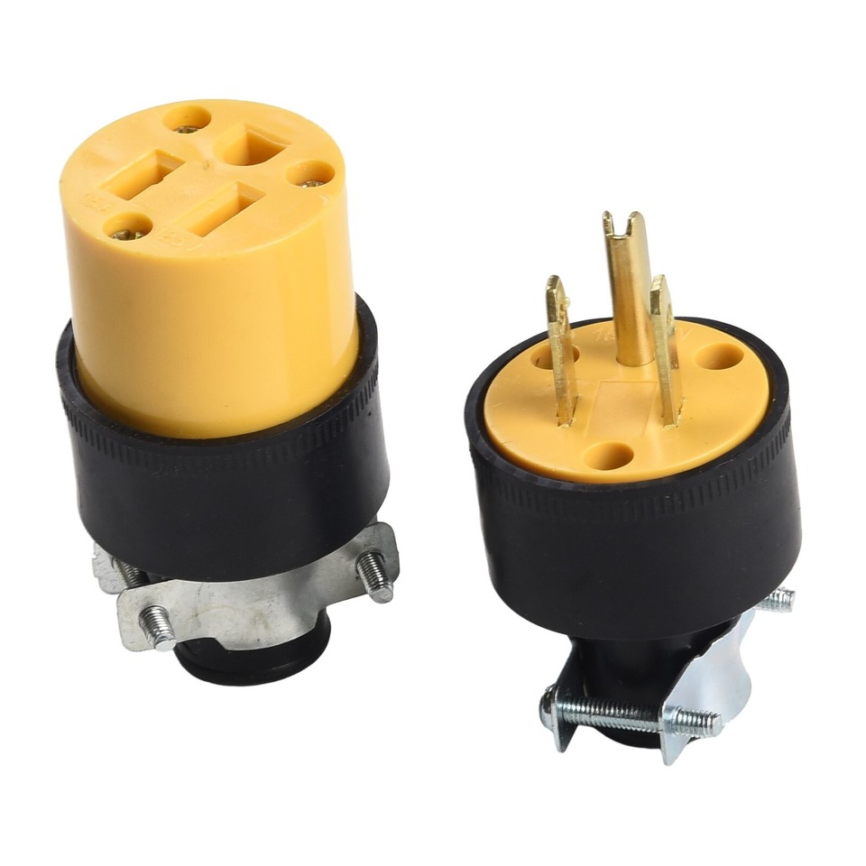 Power Plug Replacement Kit 3 Prong Male & Female Ends for Extension ...