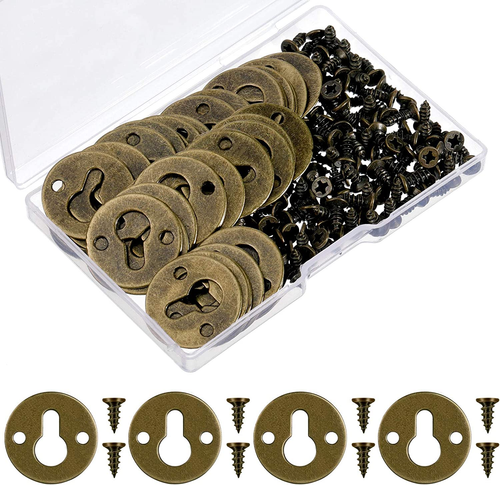 60 Pieces round Keyhole Hangers Metal Keyhole Hanger with 120 Pieces ...