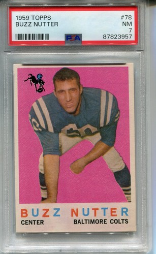 1959 Topps #78 Buzz Nutter PSA 7 NM Baltimore Colts | eBay