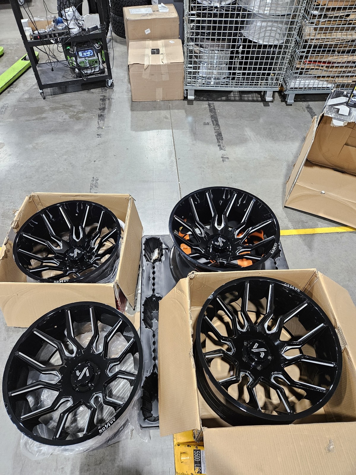 4 - Blemished 24x14 Black Milled Wheel ARKON OFF-ROAD Roosevelt 5x5.5 ...