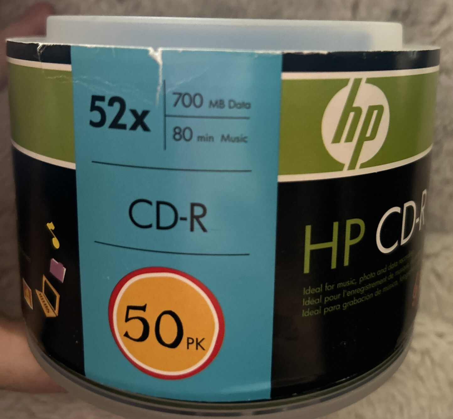 50 Hp CD-R CDR Discs Logo 52X 700MB 80MIN In ECO Spindle (Storage ...
