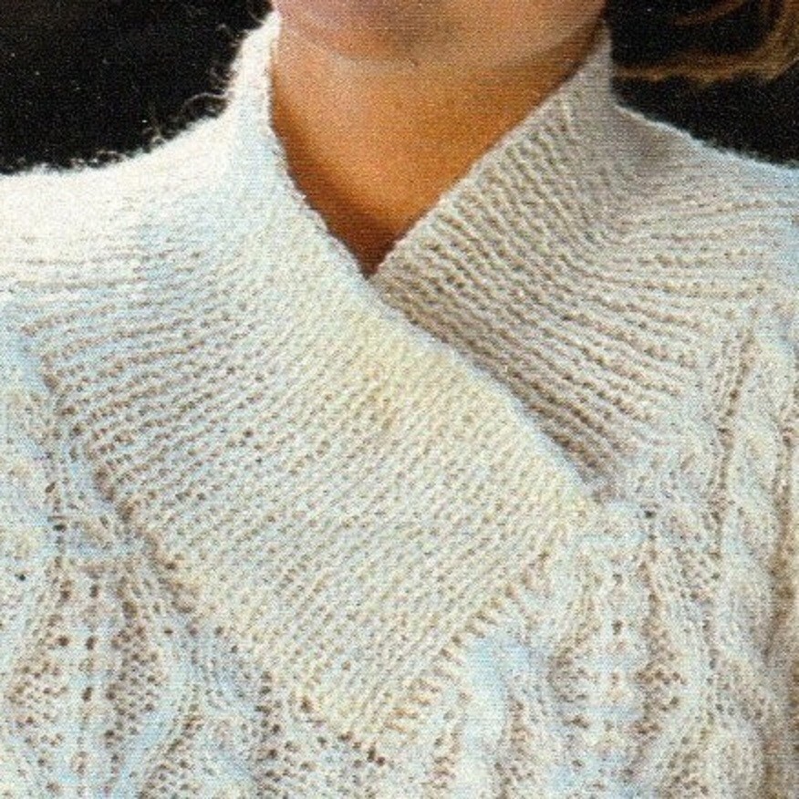 Ladies sweater knitting pattern cable pattern, jumper, pullover ...