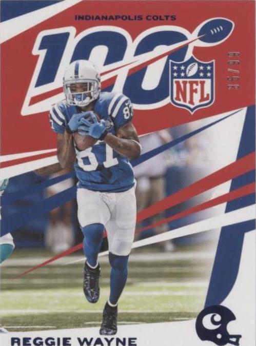2019 Panini Chronicles - NFL 100 Reggie Wayne #42 Blue /99 for sale ...