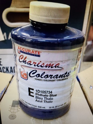 Six 32 Oz Accurate Charisma Colorants Toner Colorant Phthalo Blue ...