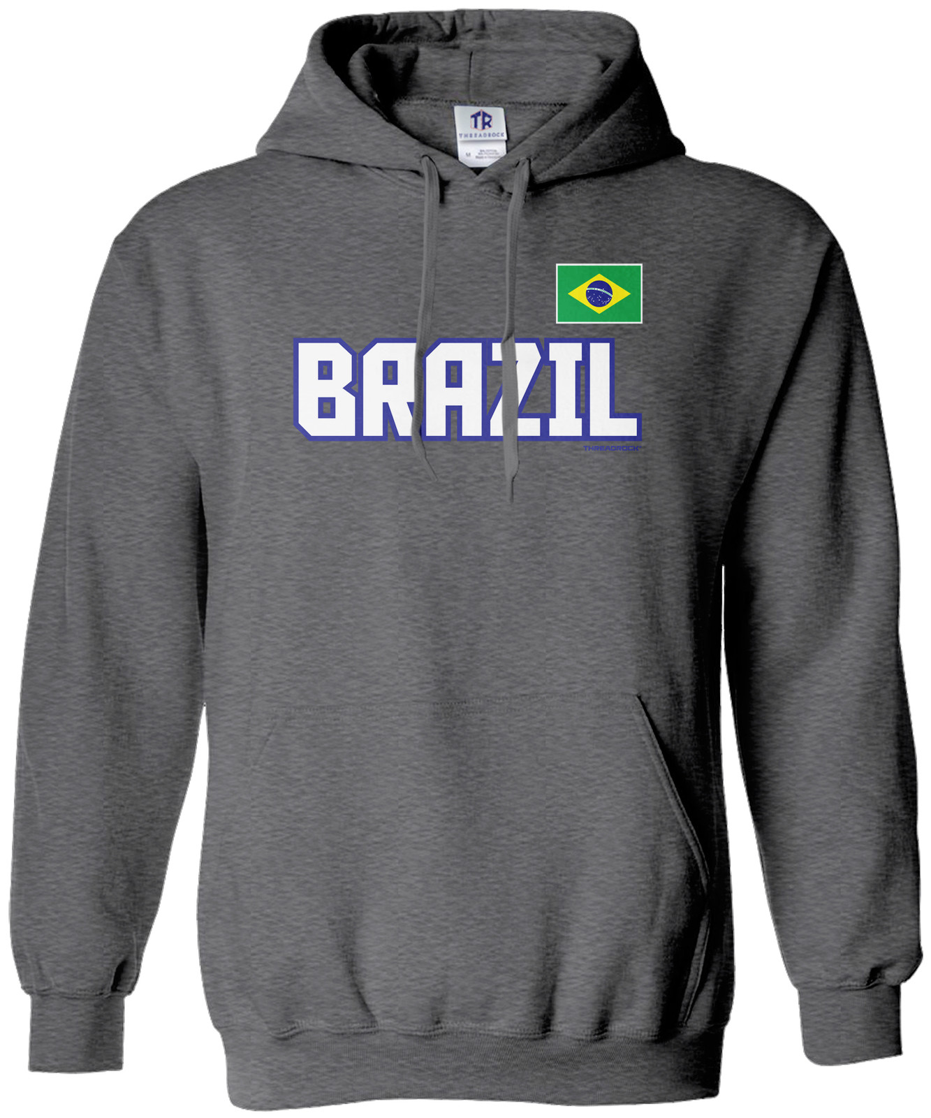 Threadrock Women's Brazil National Team Hoodie Sweatshirt Brasil ...