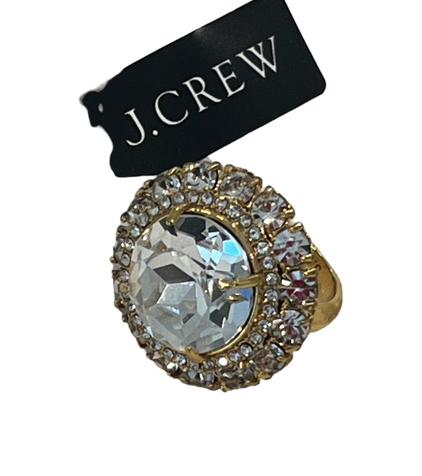 NWT J.Crew Pavé Crystal Cocktail Ring SRP $39.50 SIZE 6 | eBay