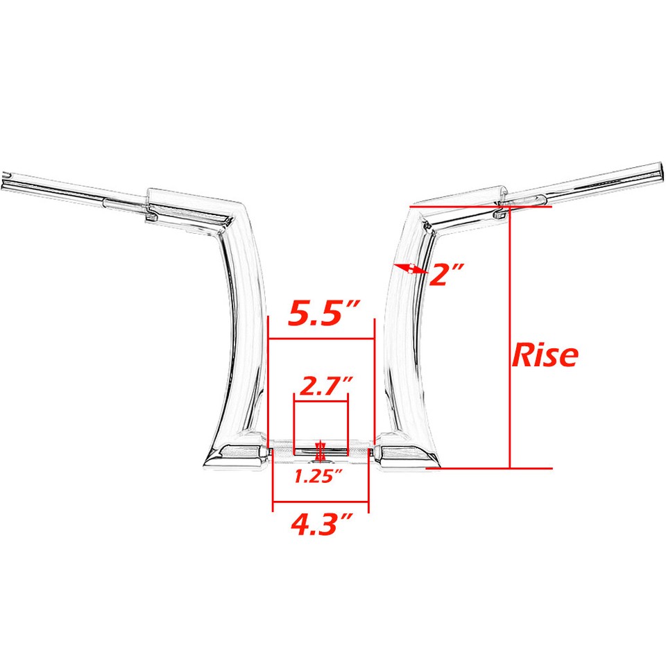 14" APE HANGER HANDLEBARS FAT 1-1/2" DNA MONSTER BARS FOR HARLEY DYNA ...