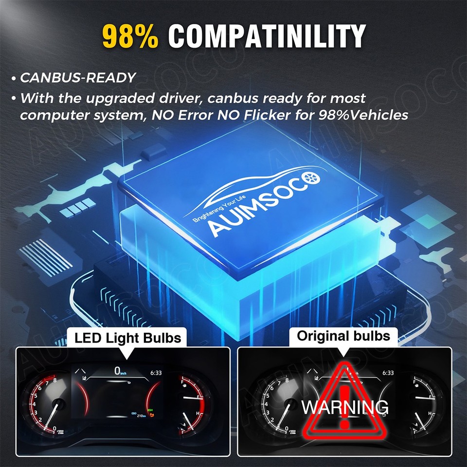 For Honda Civic 2006-2015 8000K LED Headlight Hi/Lo Beam Fog Light ...