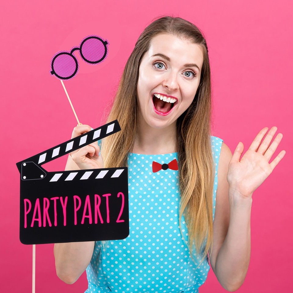 22pcs Photo Booth Props Selfie Props Puntelli per foto per feste di ...