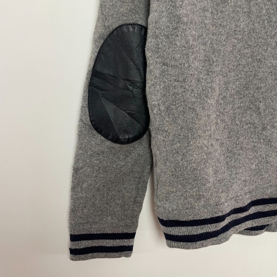 Coach Zip Up Wool Hoodie With Leather Patches Minimalist Quiet Luxury ...