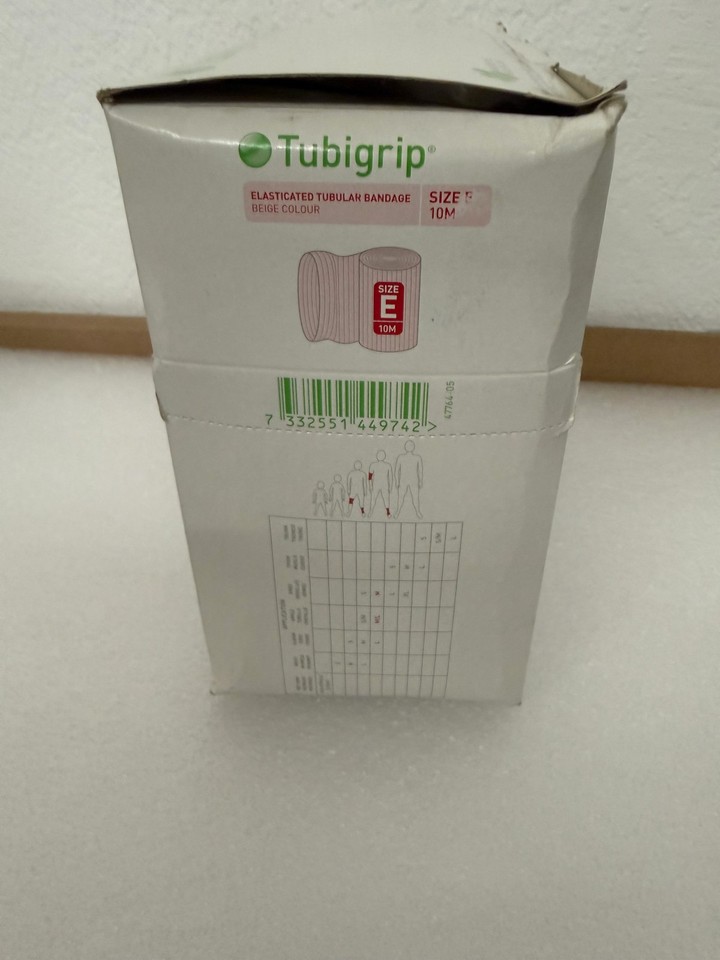 LOT (4) Tubigrip Elasticated Tubular Bandage Size E Beige 10M | eBay