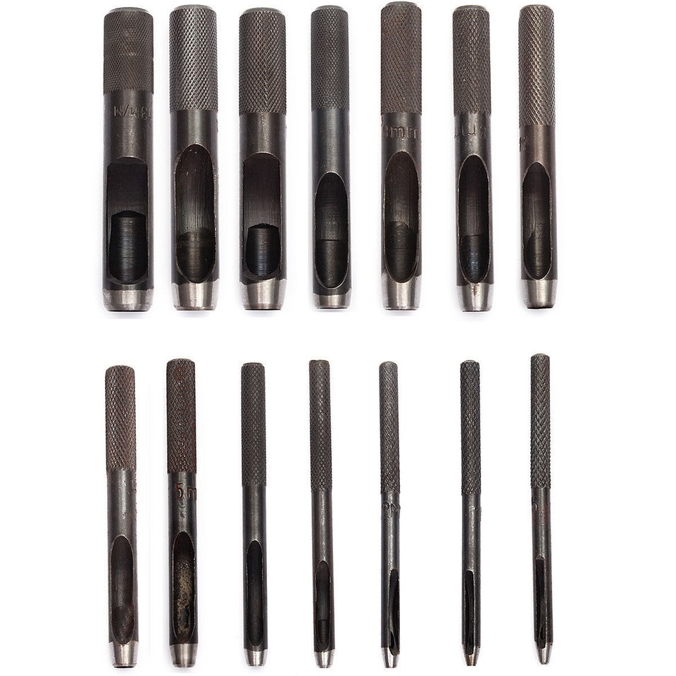 1～25mm Round Hollow Punch Hand Tools Hole Punching Leather Gasket ...