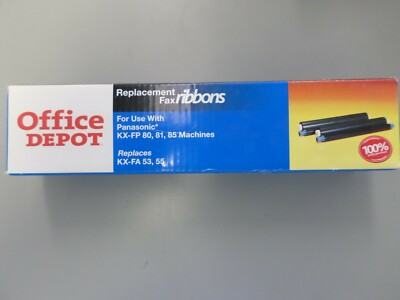 OFFICE DEPOT BLACK REPLACEMENT FAX RIBBONS PANASONIC* KX-FP 80, 81 85 ...