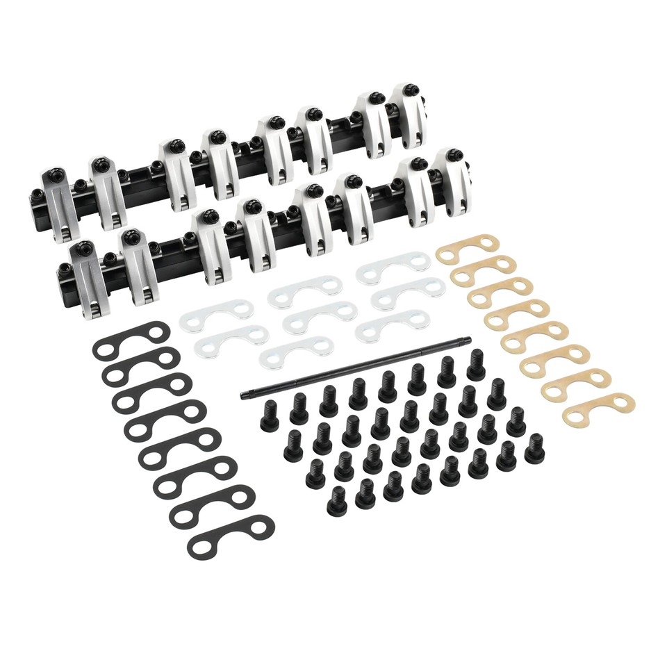 For Chevy SBC 350 1.5 Ratio Aluminum Shaft Mount Roller Rocker Arms Set ...