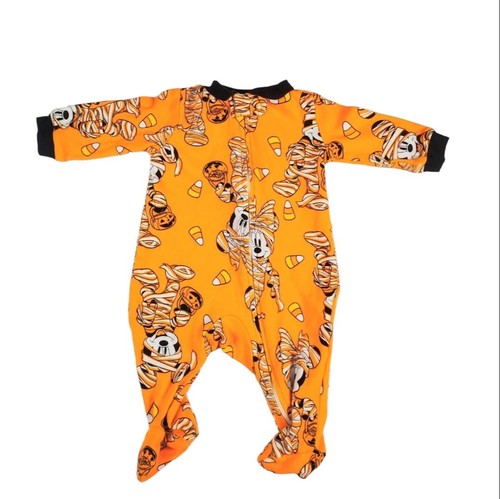 Disney Halloween Sleeper 0-3 mo footed one piece zipper Mickey mouse ...