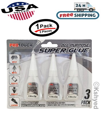 3Pcs (1 Pack) All-purpose Super Glue Quick Drying Super Strong Adhesive ...