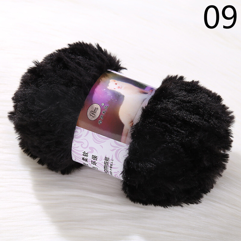 50g Faux Fur Mink Wool Yarns Hand Knitting Anti-pilling Fleece Blend ...