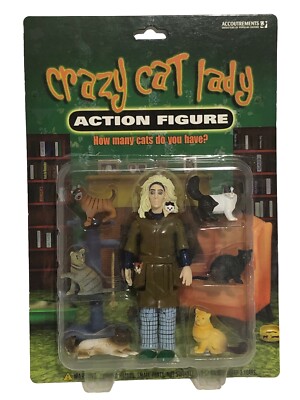 Crazy Cat Lady Action Figure with 6 Cats 11377 by Accoutrements NIB | eBay