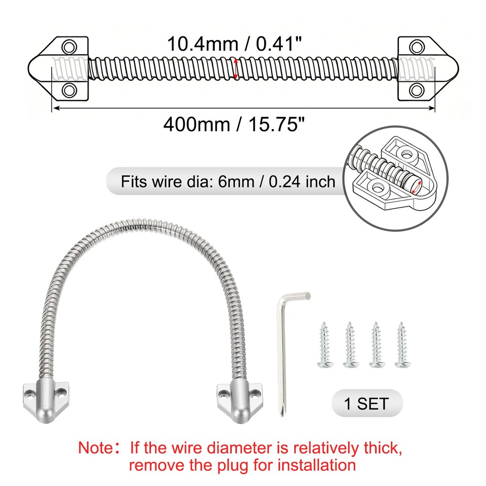 Armored Door Loop 16" Fit 6mm Wire Metal Door Power Transfer, Silver | eBay
