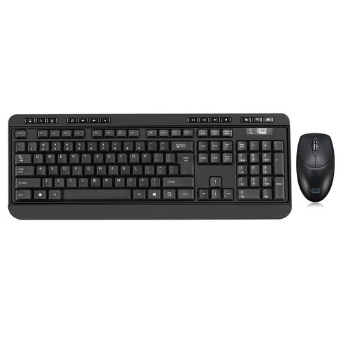 Adesso WKB-1320CB EasyTouch Black Wireless Keyboard & Mouse Combo ...