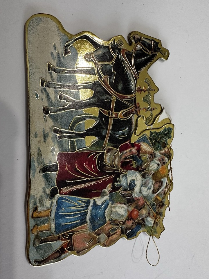 Vintage Victorian christmas ornaments Merrimack 1980s Die Cast foil ...