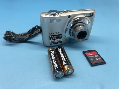 Nikon Digital Camera Coolpix L22 12.0MP Silver Tested *Read* | eBay