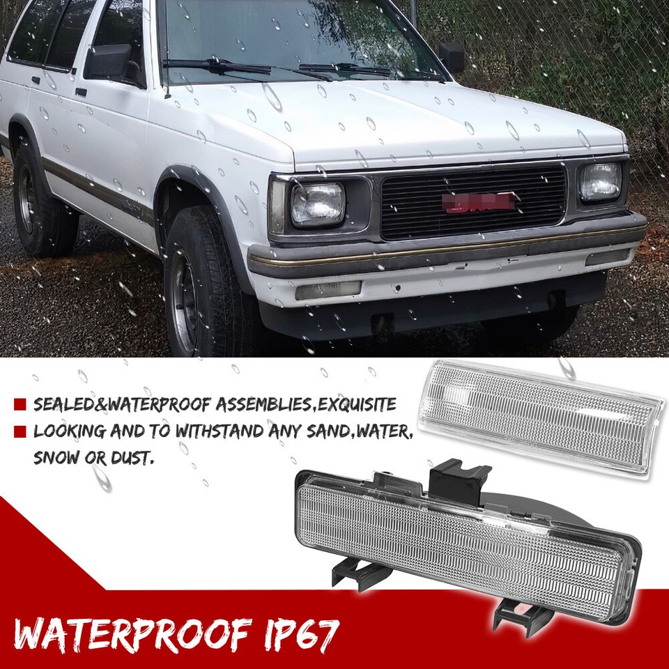 All Clear Front Corner + Turn Signal Lights for 83-94 Chevy Blazer & 82 ...