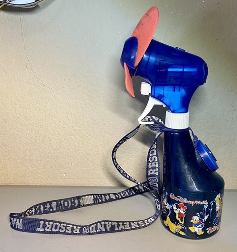 Walt Disney World Misting Water Spray Bottle Electric Fan w Blue ...