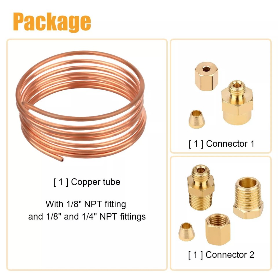 Oil Pressure Gauge Tubing Kit Copper Copper Line Tubing Install Kit W ...