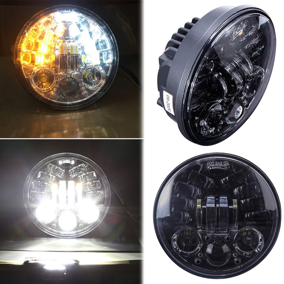 2X Black 5.75" LED Headlight For Triumph Speed/Street Triple ...